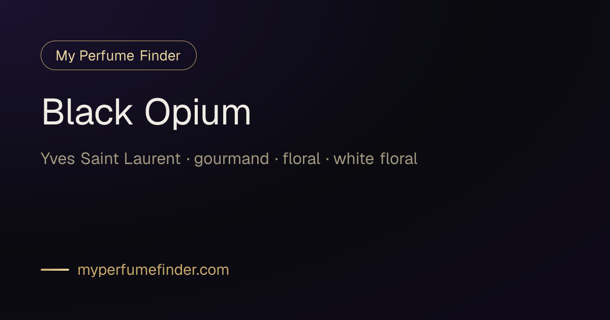 Black Opium by Yves Saint Laurent - Notes, Accords & Where to Buy | My ...